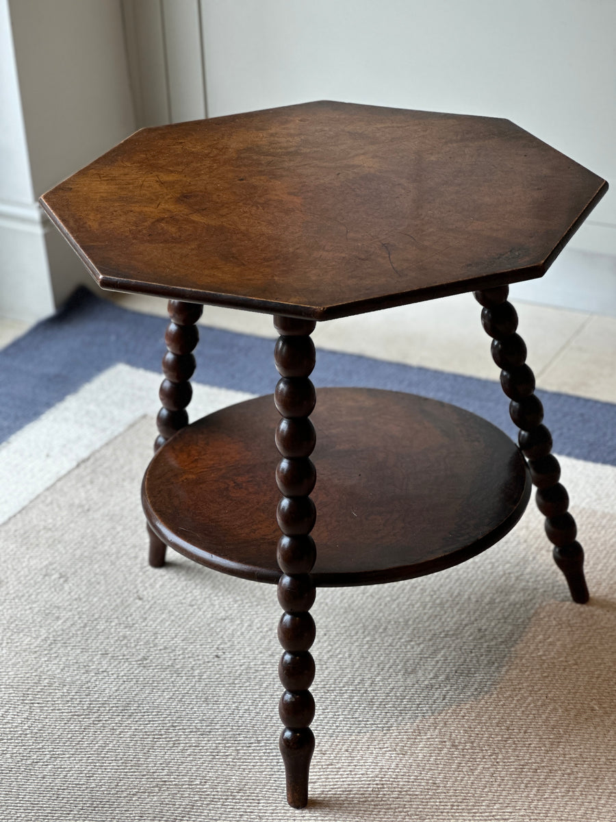 Reserved Bobbin Legged Gypsy Table with Shelf – Litten Tree Antiques