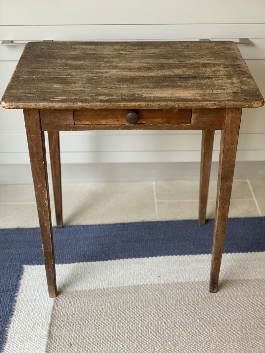 Aged Worn Table with drawer – Litten Tree Antiques