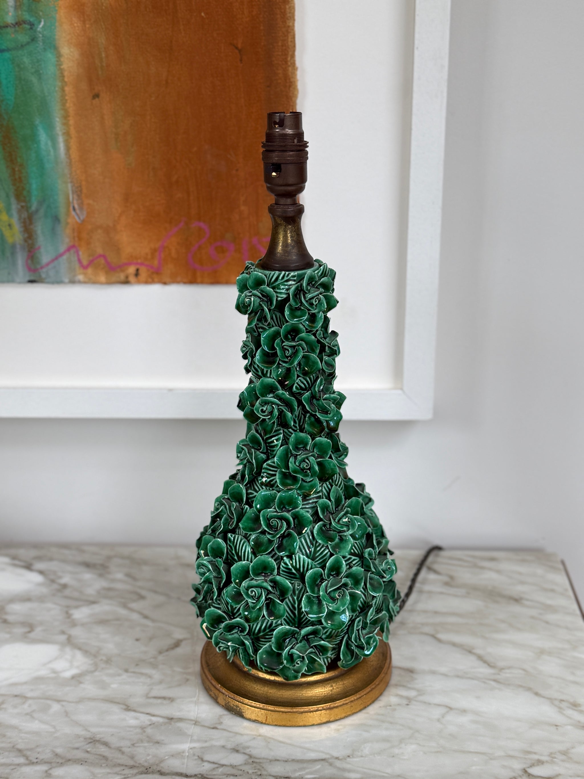 Small Green Manises Table Lamp