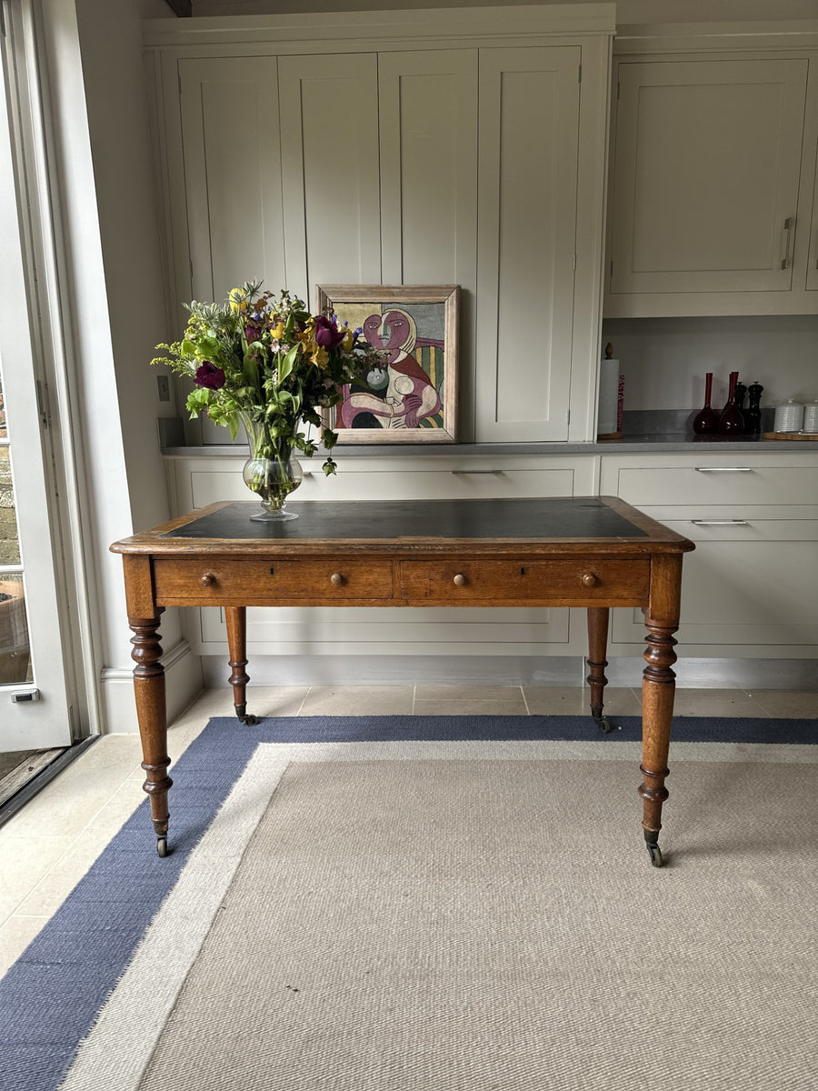 Oak Leather Top Desk – Litten Tree Antiques