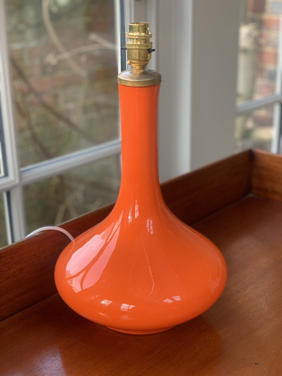1960s Large Holmegaard Orange table lamp – Litten Tree Antiques