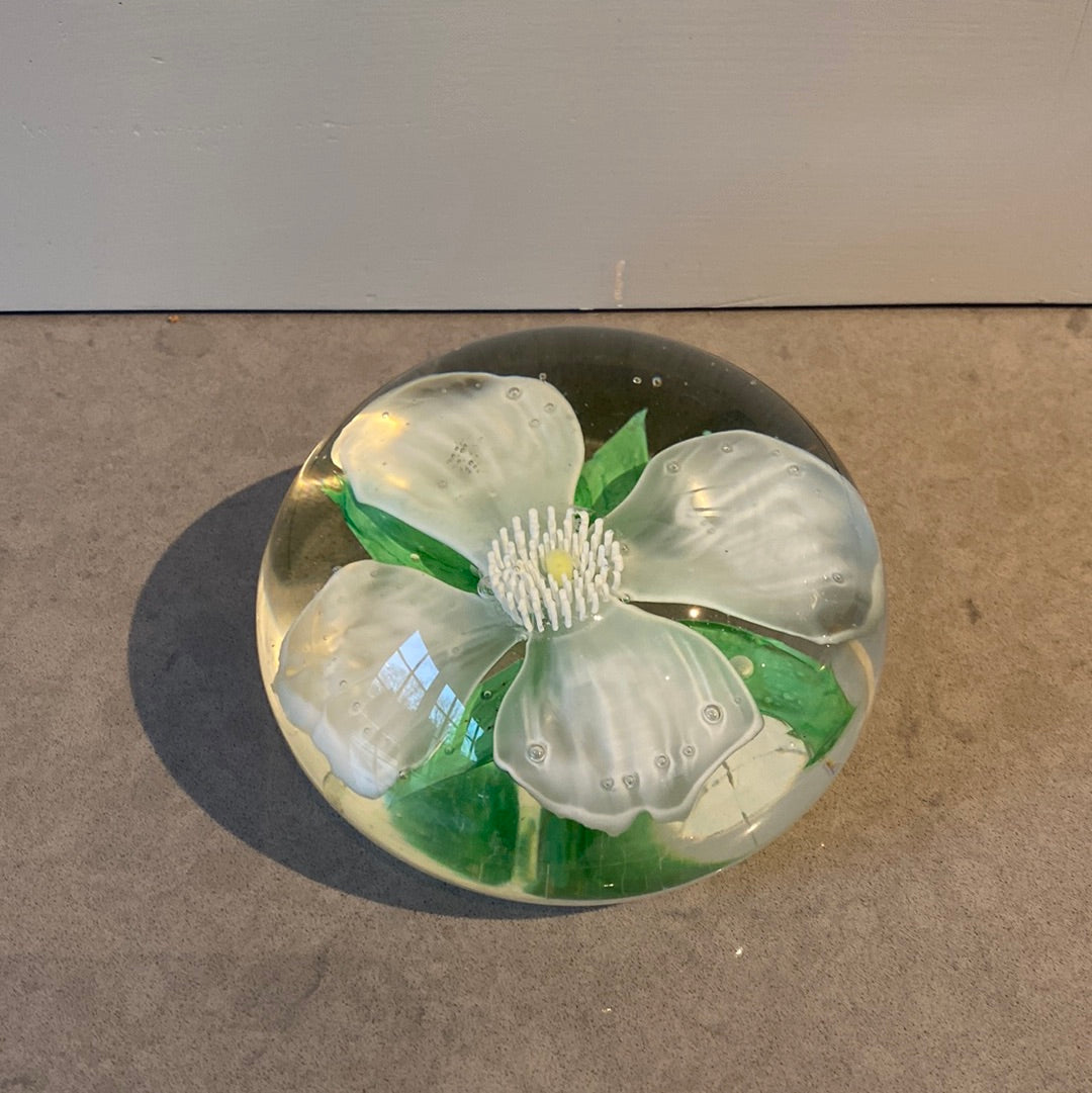 Pretty Large Flower Paperweight – Litten Tree Antiques